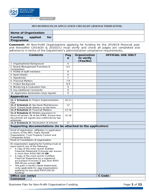 Business Plan Checklist Excel | pdfFiller