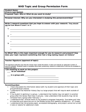NHD Topic and Group Permission Doc Template | pdfFiller