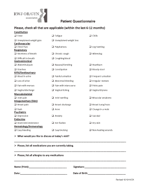 Fillable Online Prenatal Genetic Questionnaire Fax Email Print - pdfFiller