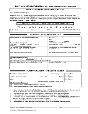 Fillable Online MEDICATION FORM (One Medication Per Form) Fax Email ...