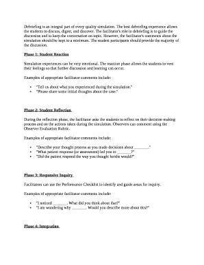 Debriefing is an integral part of every quality simulation Doc Template ...