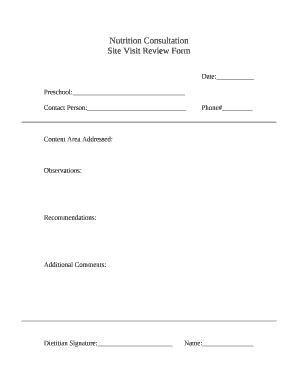 Site Visit Review Doc Template | pdfFiller