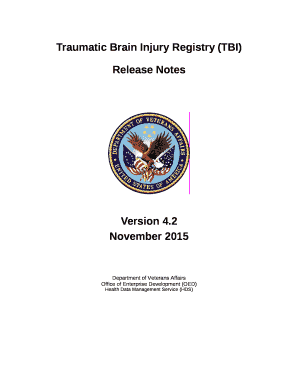 Traumatic Brain Injury Registry (TBI) template Doc Template | pdfFiller