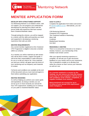 2018 Mentee Application - University of Stirling - regions cim co Doc ...