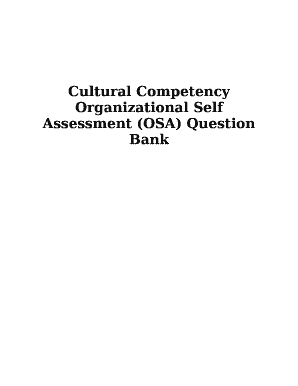 Organizational Self Assessment (OSA) Question Bank Doc Template | pdfFiller