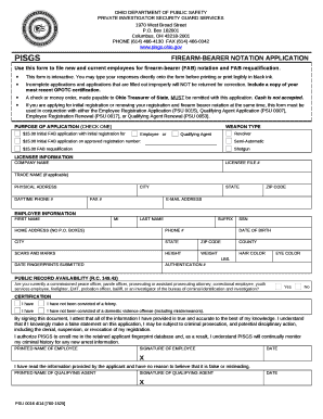 FIREARM-BEARER NOTATION APPLICATION Doc Template | pdfFiller