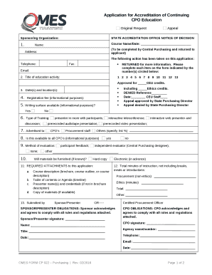 CPO Education Doc Template | pdfFiller