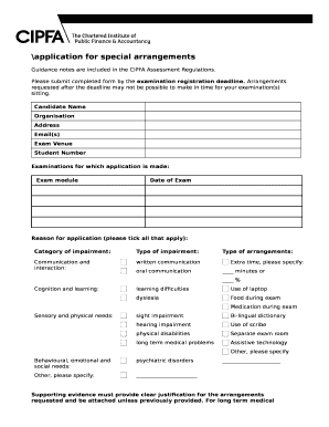 Guidance notes are included in the CIPFA Assessment Regulations Doc ...