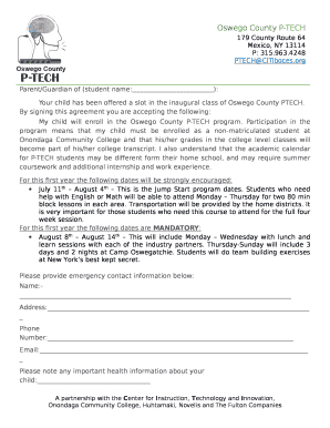 Parent/Guardian of (student name:): Doc Template | pdfFiller