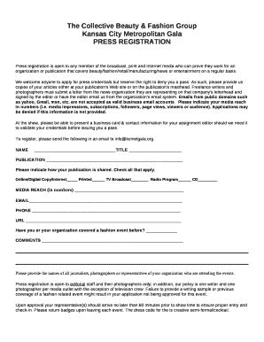 Press registration is open to any member of the broadcast, print and ...