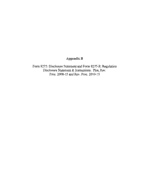Fillable Online Fonn 8275: Disclosure Statement and Form 8275-R ...