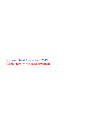Fillable Online Irs Form 4684 Instructions 2013 Fax Email Print - pdfFiller