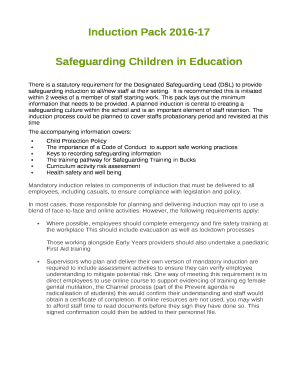 There is a statutory requirement for the Designated Safeguarding Lead ...