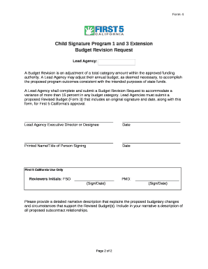 Child Signature Program 1 and 3 Extension Doc Template | pdfFiller
