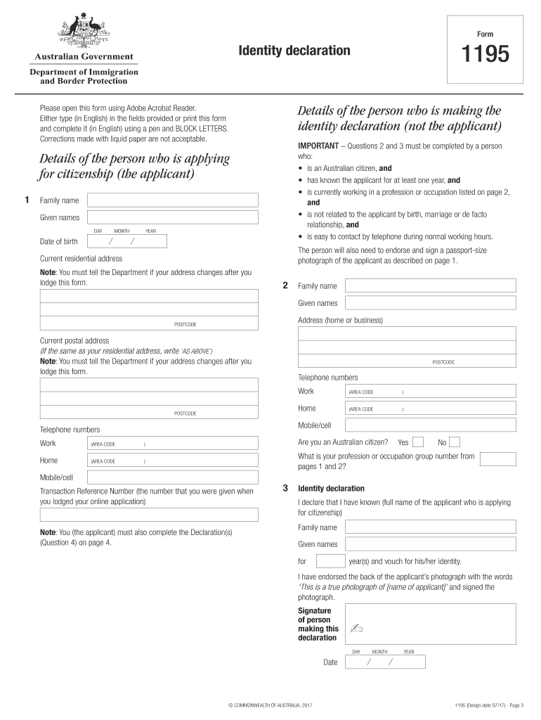 Fillable Online Identity declaration Fax Email Print - pdfFiller