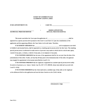 :ORDER APPOINTING Doc Template | pdfFiller