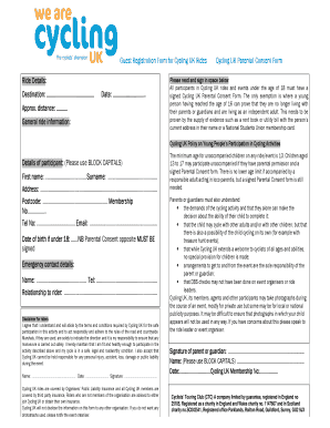Fillable Online westsurreyctc co Guest Registration Form for Cycling UK ...