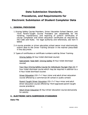 Data Submission Standards, Doc Template | pdfFiller