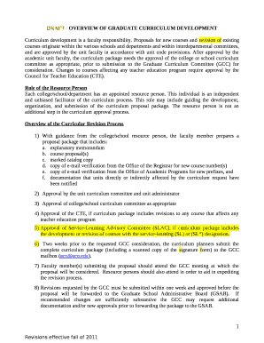 DRAFT - OVERVIEW OF GRADUATE CURRICULUM DEVELOPMENT Doc Template ...