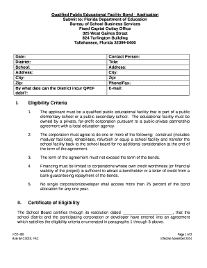 Qualified Public Educational Facility Bond - Application Doc Template ...