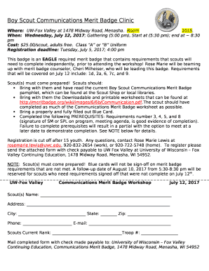 Boy Scout Communications Merit Badge Clinic - ce uwc Doc Template ...