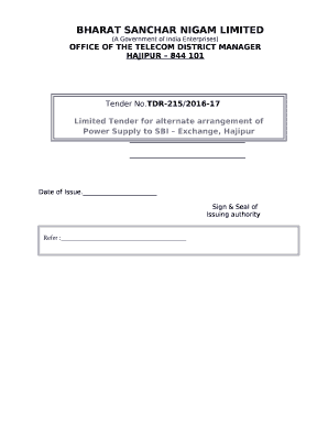 PERANCE SECURITY BOND - tender bsnl co Doc Template | pdfFiller