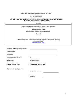 ceta database Doc Template | pdfFiller