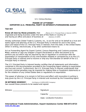 PRINCIPAL PARTY IN INTEREST)/FORWARDING AGENT Doc Template | pdfFiller