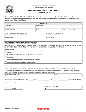 BUREAU OF MOTOR VEHICLE - publicsafety ohio Doc Template | pdfFiller