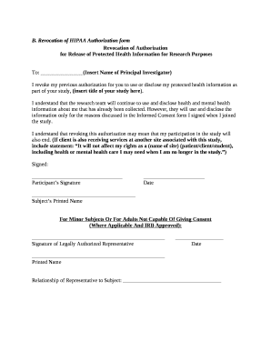 Revocation of HIPAA Authorization - community pepperdine Doc Template ...