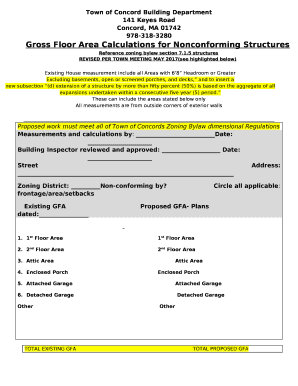 Gross Floor Area Calculations for Nonconing Structures Doc Template ...