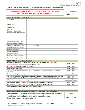GP EDUCATIONAL PATHWAY GP TRAINER Pt 1 & 2 APPLICATION - kssdeanery ac ...