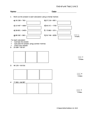 1 Work out the answer to each calculation using a mental method Doc ...