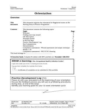 This document supports the orientation for Registered nurses on the ...