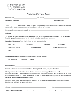 Sedation Consent Doc Template | pdfFiller