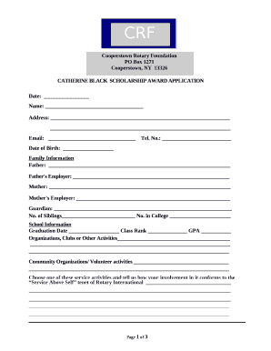 Award Application Template | pdfFiller