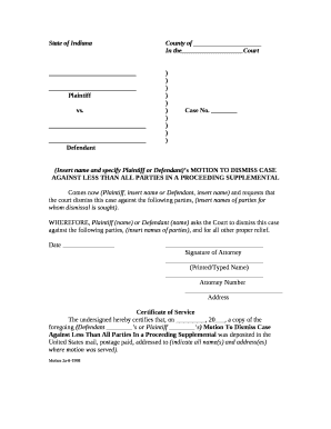 indiana trial rule 5 Doc Template | pdfFiller