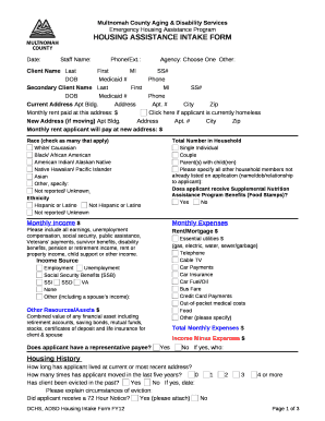 Emergency Housing Assistance Intake - Multnomah County Doc Template ...