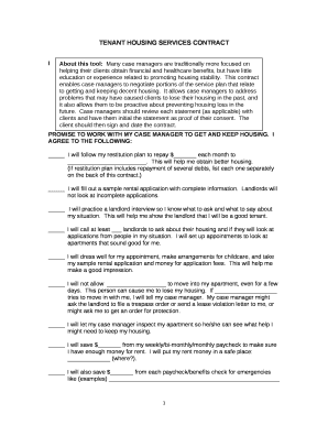 TENANT HOUSING SERVICES CONTRACT Doc Template | pdfFiller