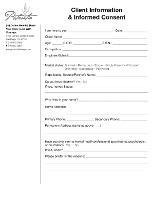 Fillable Online & Informed Consent Fax Email Print - pdfFiller