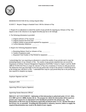 MEMORANDUM FOR DFAS, Civilian Payroll Office Doc Template | pdfFiller
