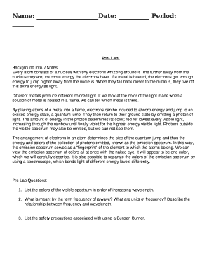 Pre- Lab: Doc Template | pdfFiller