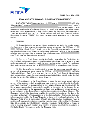 FINRA REV 33R Doc Template | pdfFiller