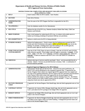 RFA Approval Instructions - publichealth nc Doc Template | pdfFiller