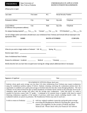 State University ofUNDERGRADUATE APPLICATION Doc Template | pdfFiller