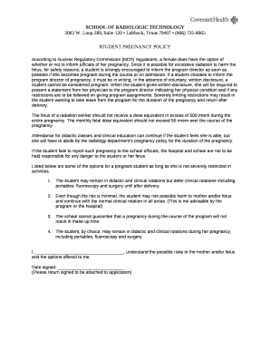 STUDENT PREGNANCY POLICY template Doc Template | pdfFiller