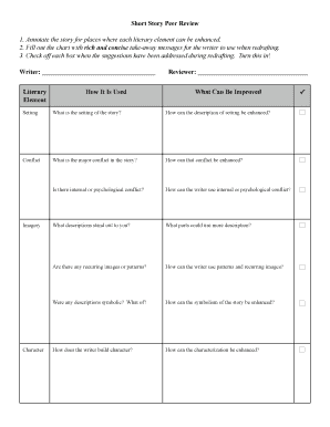 Fillable Online Short Story Peer Review Fax Email Print - pdfFiller