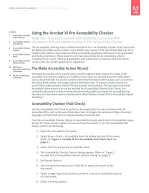 Fillable Online Adobe Acrobat XI Accessibility Using the PDF ...