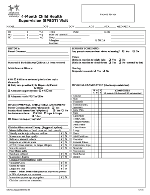 4-Month Child Health Doc Template | pdfFiller
