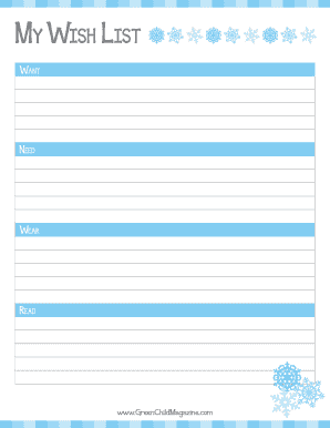 Fillable Online My Book Fair Wish List Fax Email Print - pdfFiller